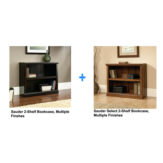 Sauder 2-shelf Bookcase, Multiple Finshes + Sauder select 2-shelf ...