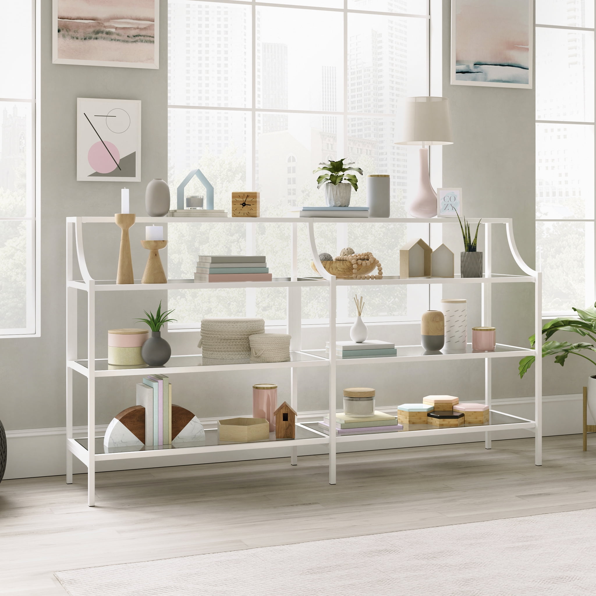 Sauder 426431 Anda Norr Console Table, White Finish - Walmart.com