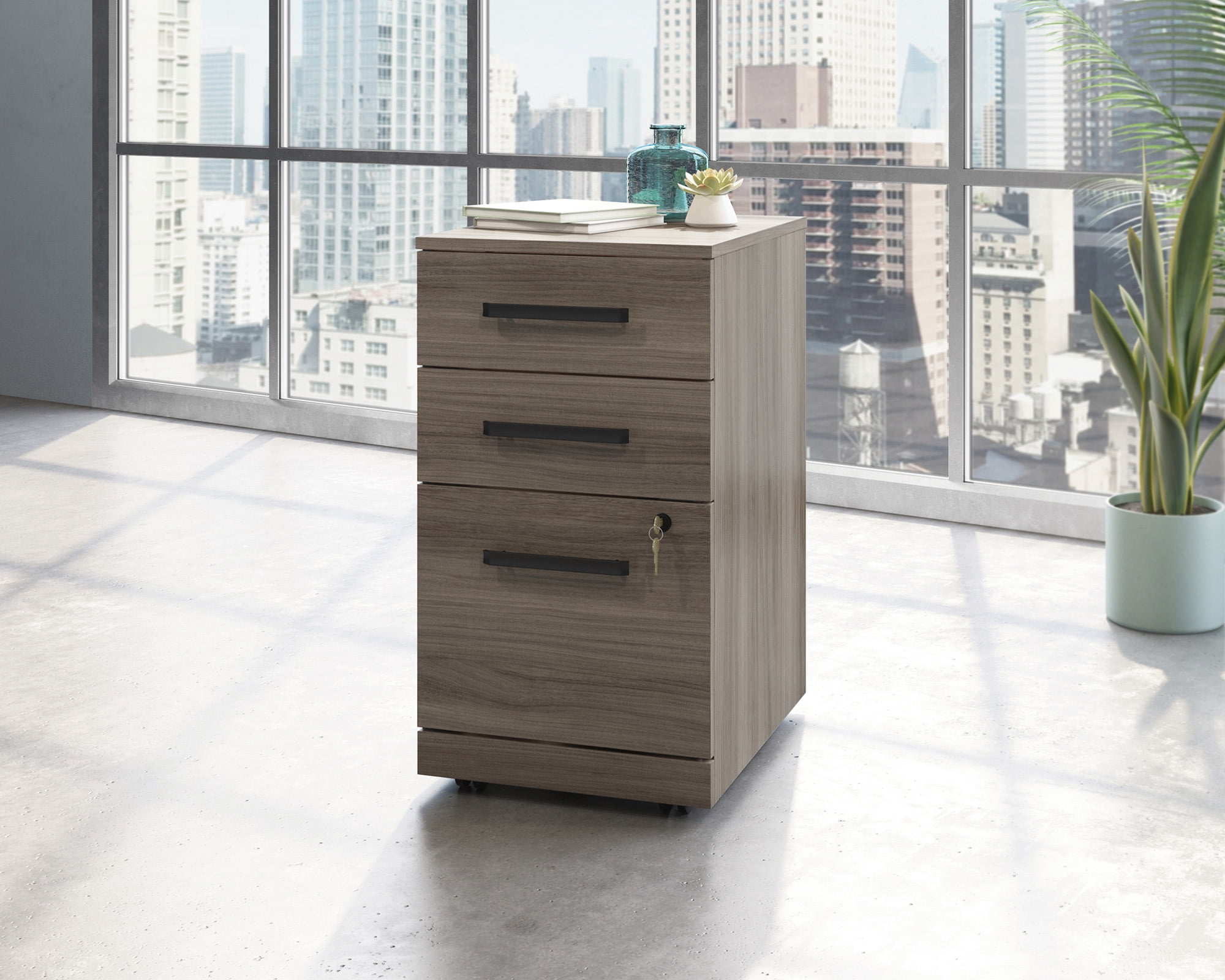 Sauder Affirm Engineered Wood 3-Drawer Mobile Filing Cabinet in Hudson ...