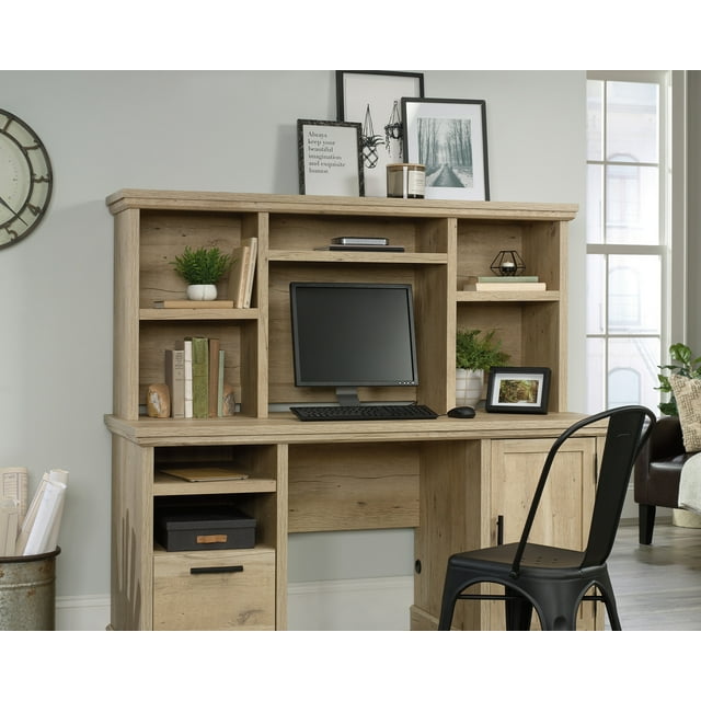 Sauder Aspen Post Engineered Wood Computer Hutch in Prime Oak - Walmart.com