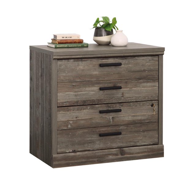 Sauder Aspen Post Pebble Pine Engineered Wood Office Lateral File ...