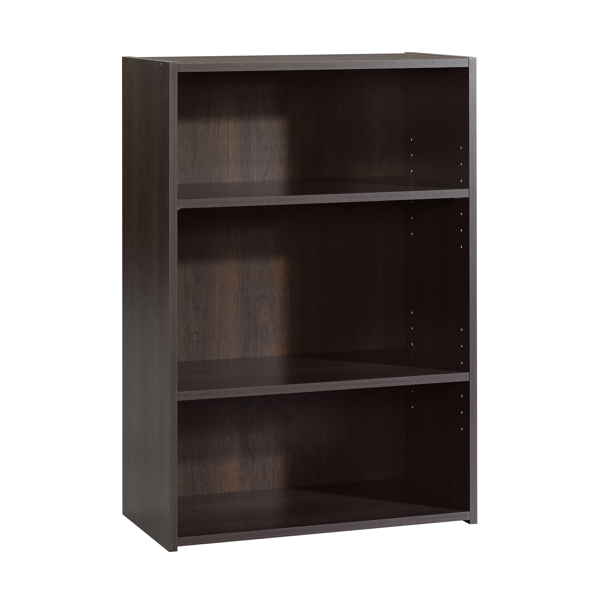 Sauder 3-Shelf Bookshelf with Adjustable Shelves, Cinnamon Cherry ...