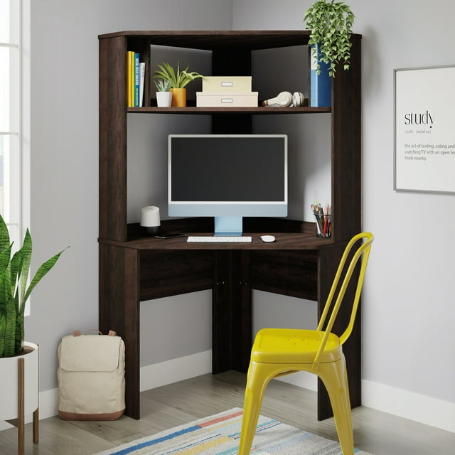 Sauder Beginnings Engineered Wood Corner Desk with Hutch in Cinnamon ...