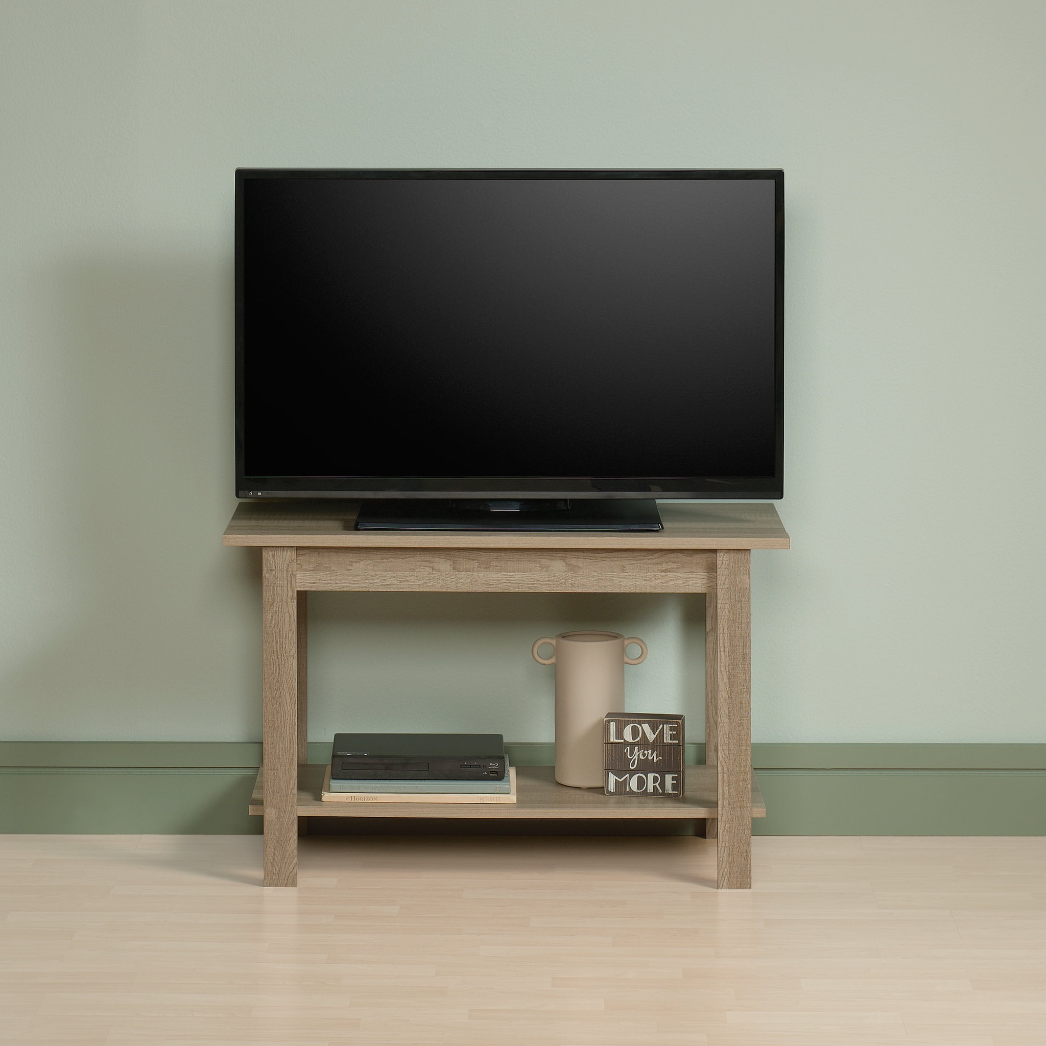 Sauder Beginnings TV Stand with Shelf for TVs up to 37", Summer Oak ...