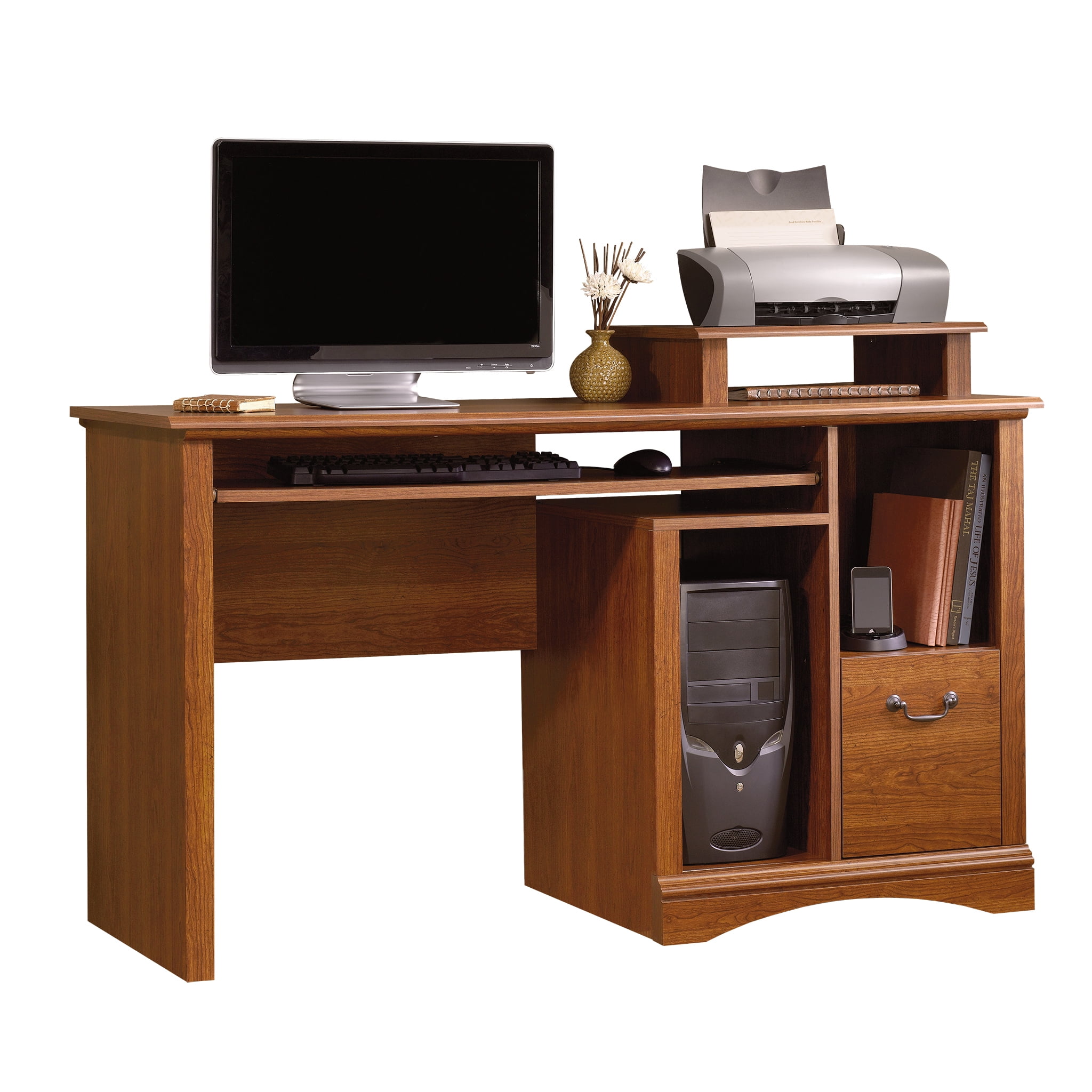Sauder Camden Computer Desk, Planked Cherry Finish - Walmart.com