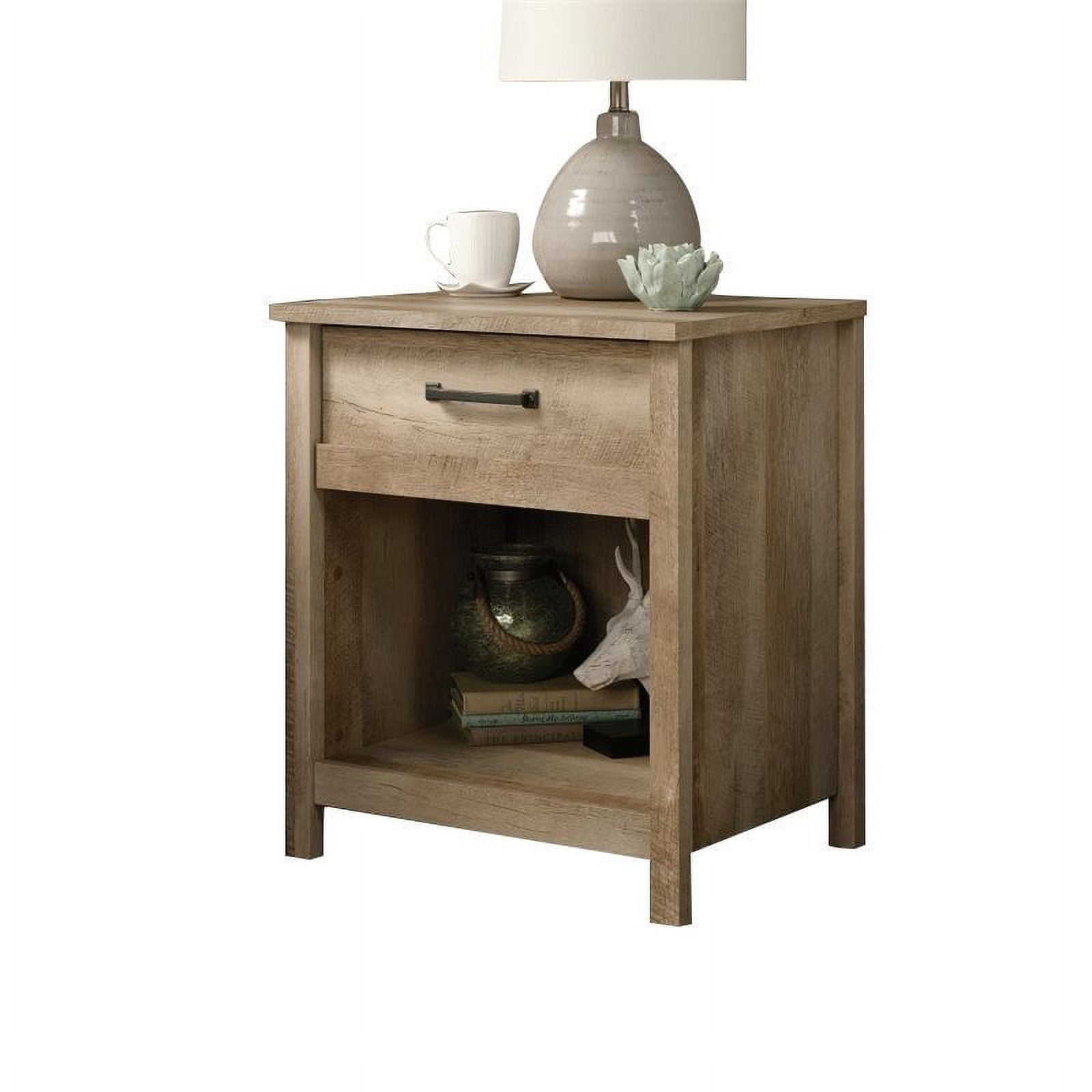 Sauder Cannery Bridge Bedside Table, Night Stand, Lintel Oak Finish ...