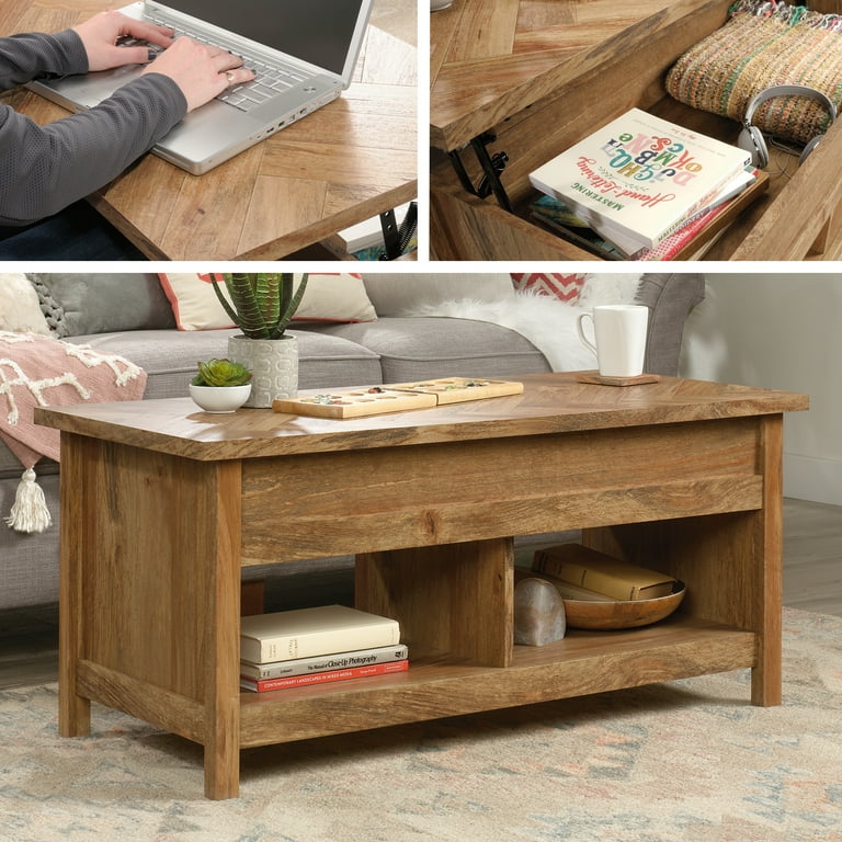 Sauder Cannery Bridge Engineered Wood Coffee Table in Sindoori Mango Natural