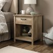 Sauder Pacific View Prime Oak Engineered Wood Bedside Table with Night ...