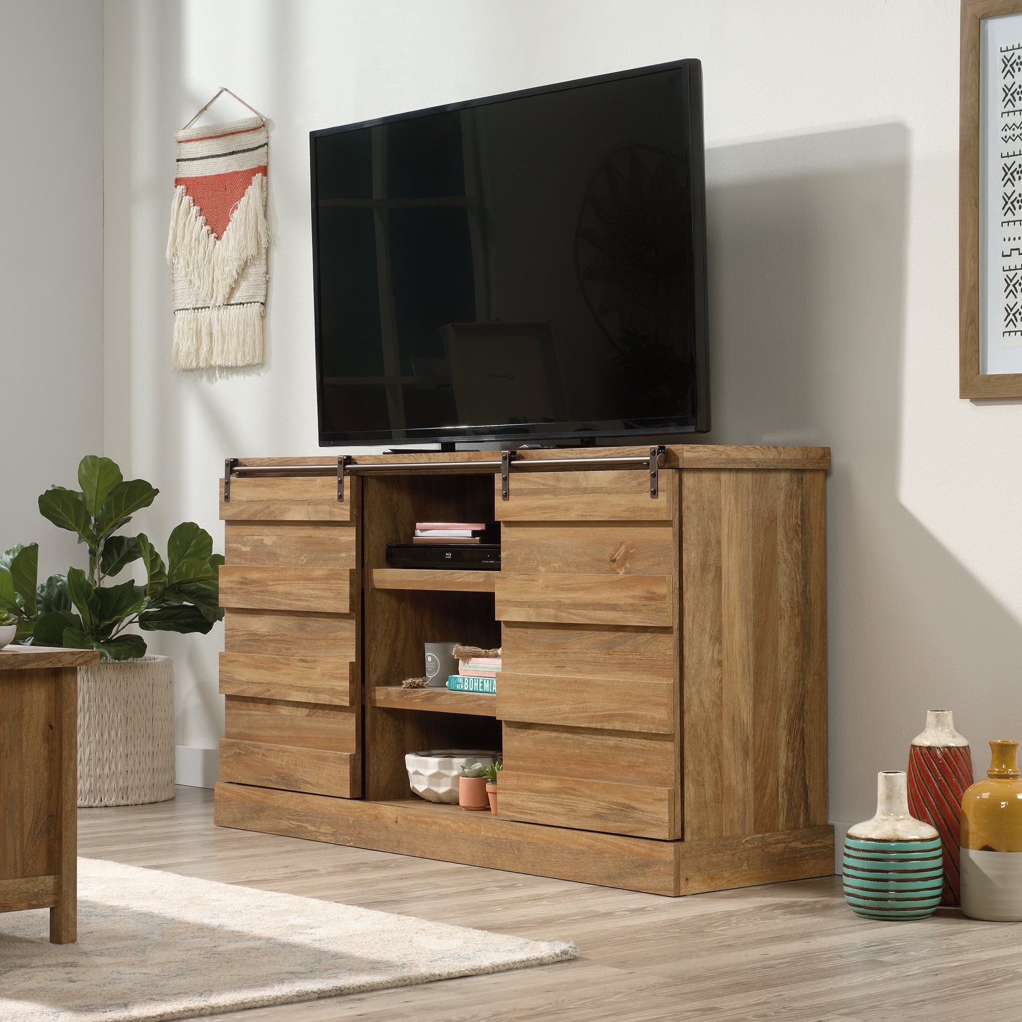 Sauder Cannery Bridge TV Stand for TVs up to 60", Sindoori Mango Finish ...