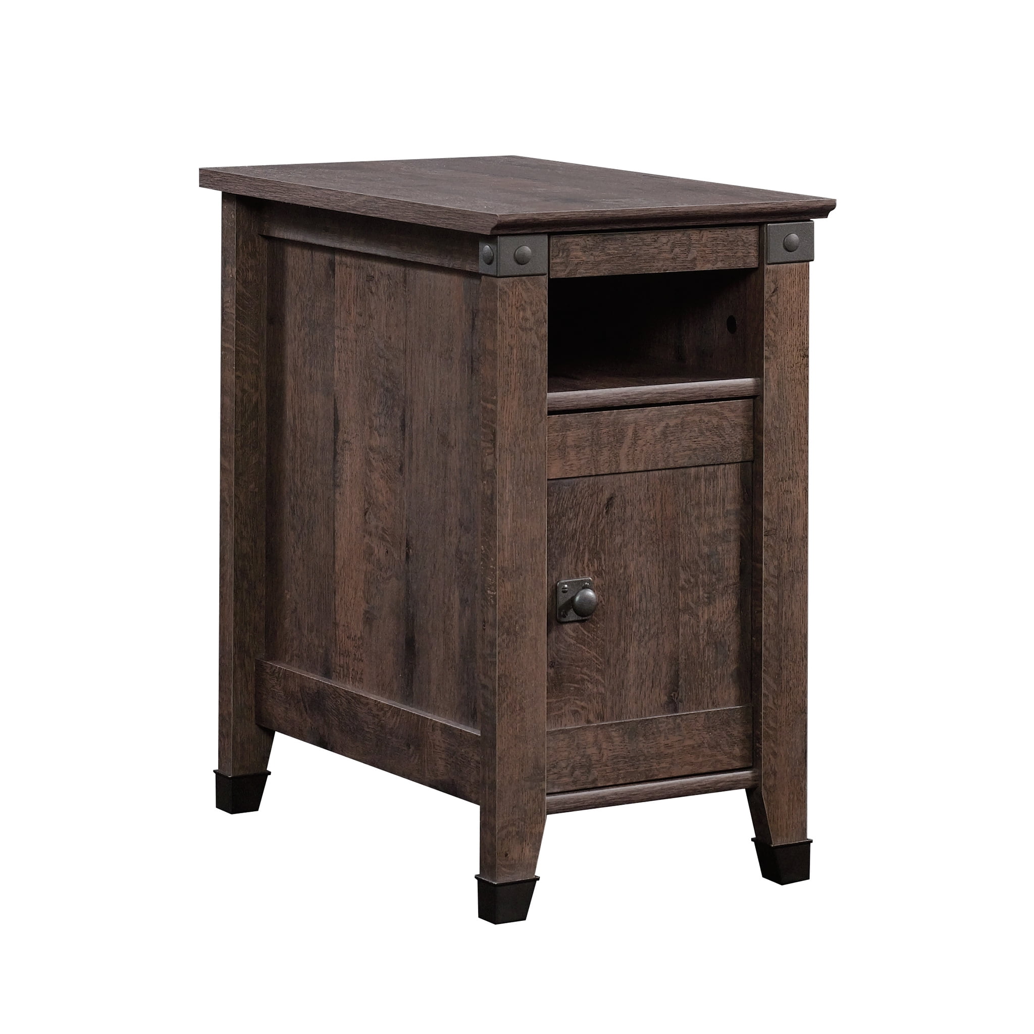 Sauder Carson Forge Side Table, Coffee Oak Finish - Walmart.com