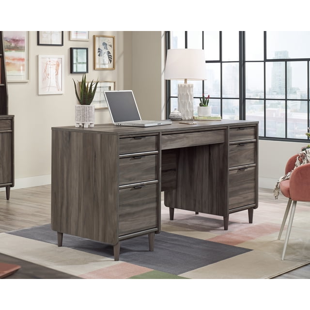 Sauder Clifford Place Executive Desk, Jet Acacia/Dark Wood, Computer ...