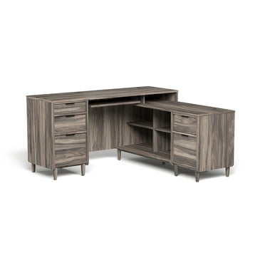 "Realspace® Magellan Performance L-Shape Desk, 71""W, Espresso, Cable ...