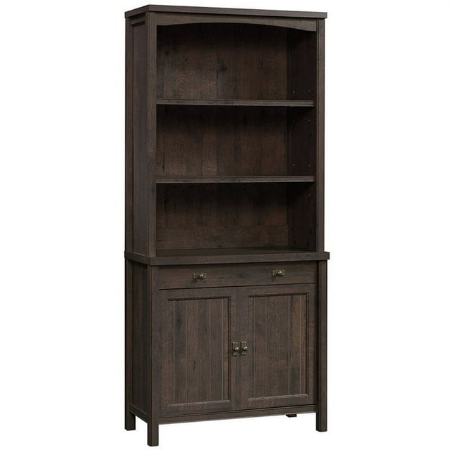 Sauder Costa 3 Shelf Library Bookcase in Coffee Oak - Walmart.com