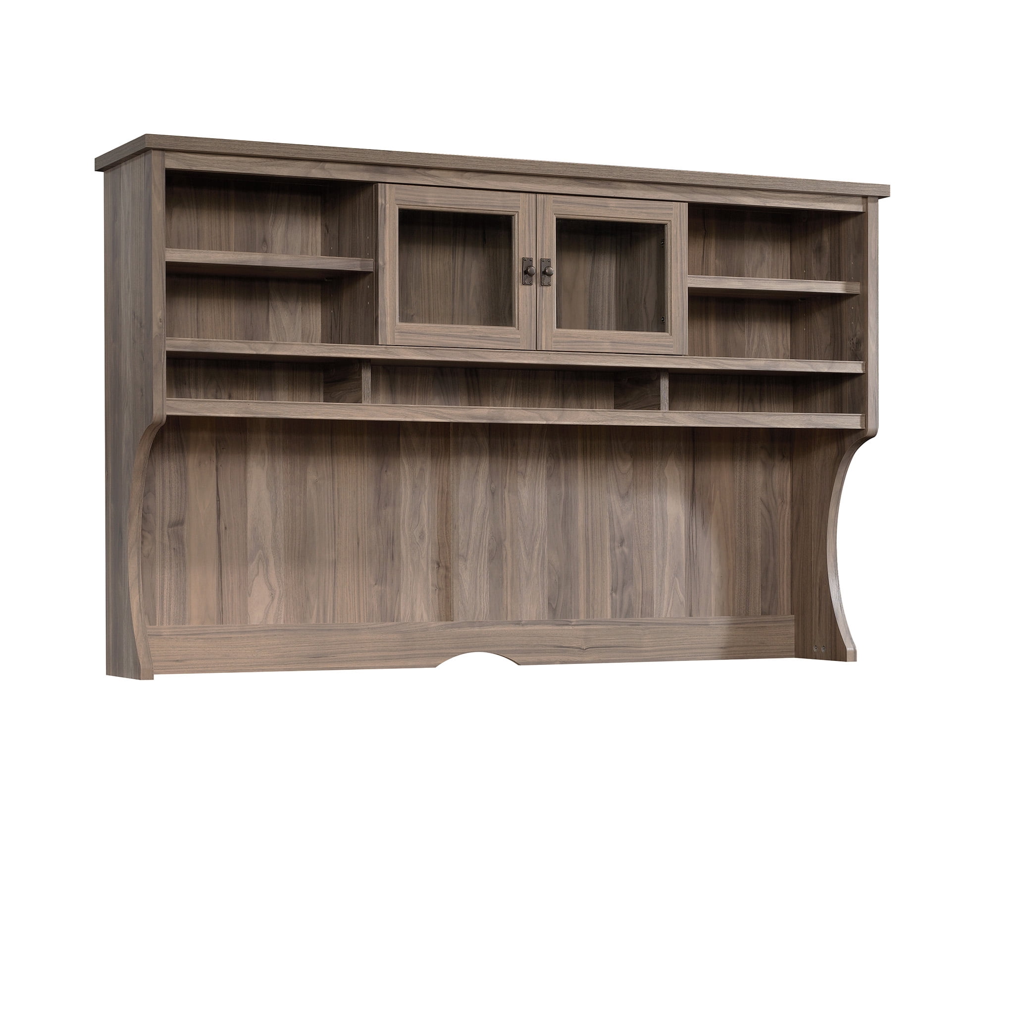 Sauder Costa Home Office Hutch with Shelves, Washed Walnut Finish ...