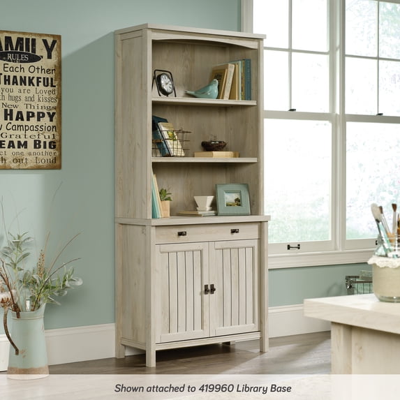 Sauder Costa Library Bookcase Hutch, Chalked Chestnut Finish - Walmart.com
