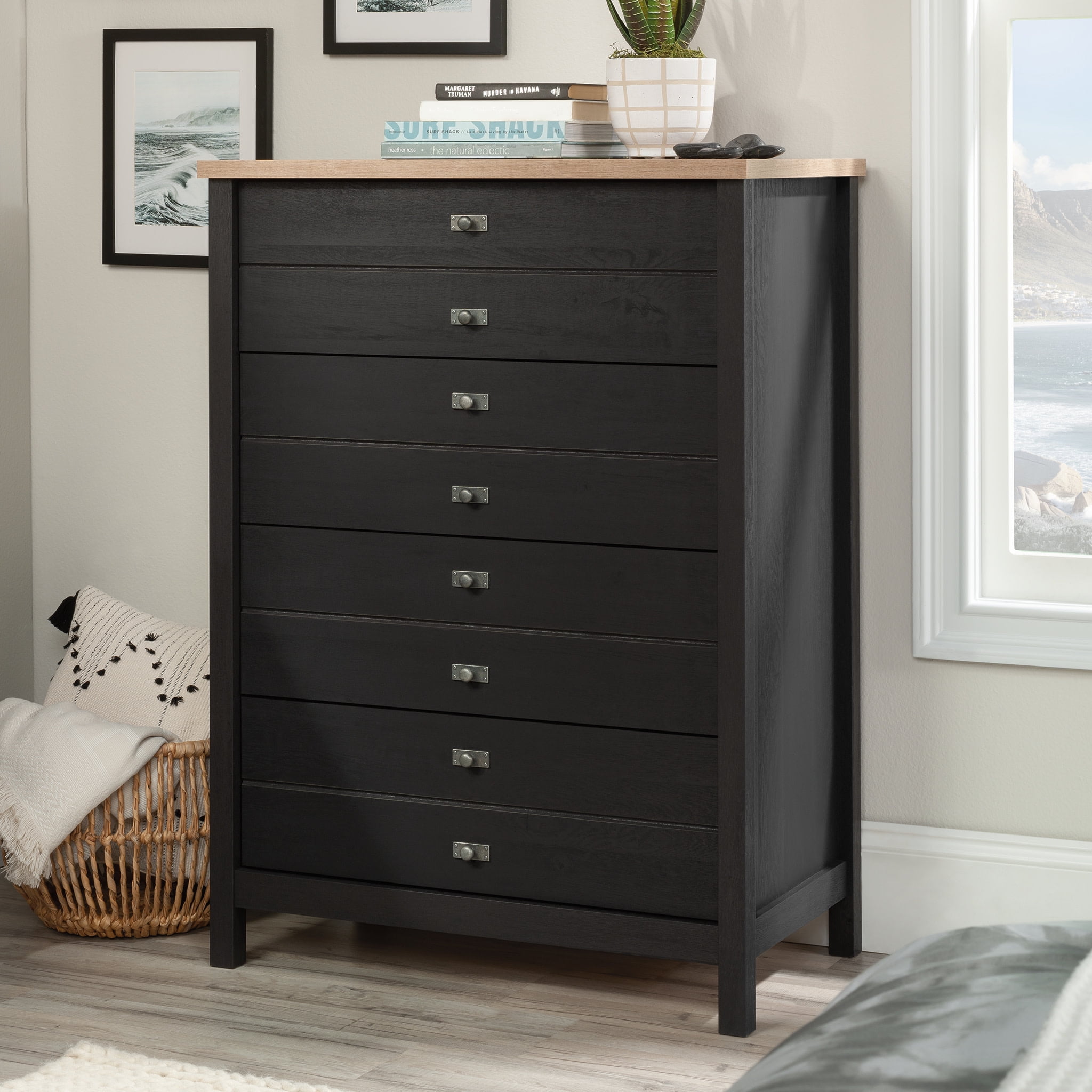 Free Shipping! Sauder Cottage Road 4-Drawer Dresser/Dresser in Raven ...