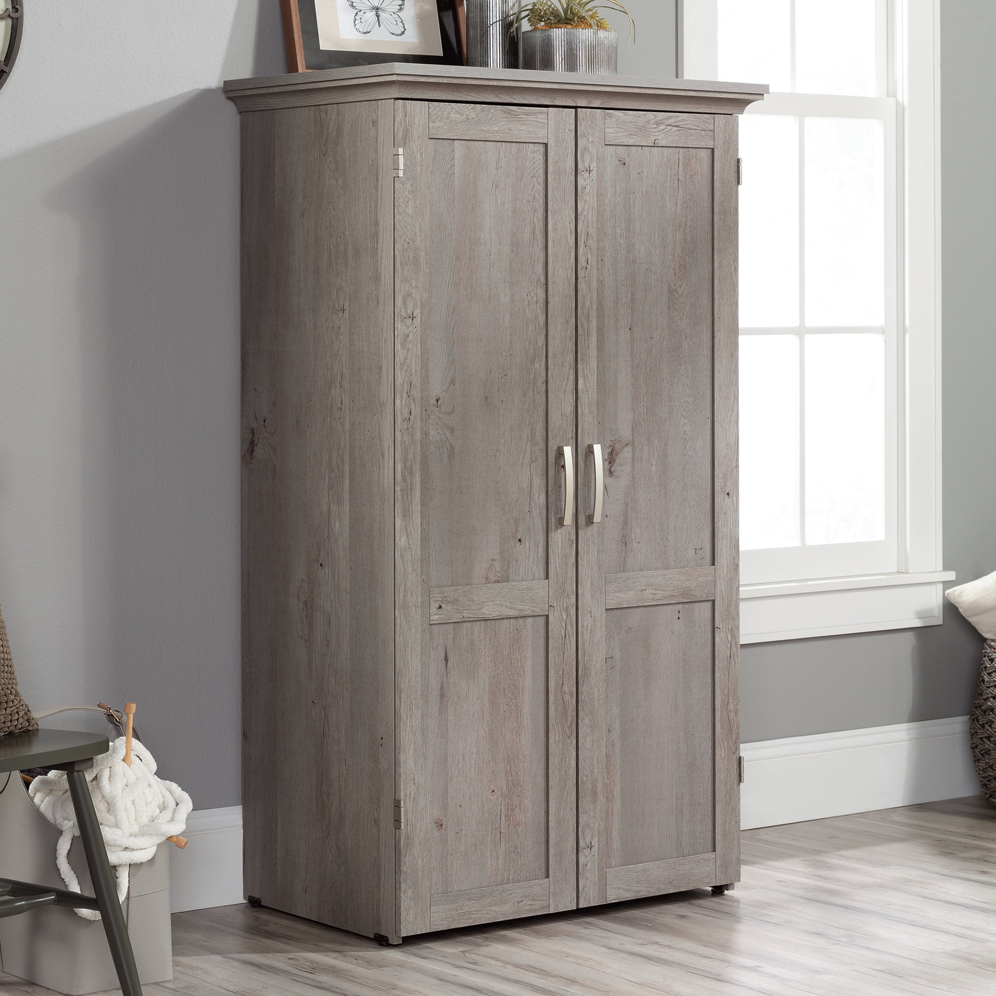 Sauder Craft & Sewing Armoire, Mystic Oak Finish - Walmart.com