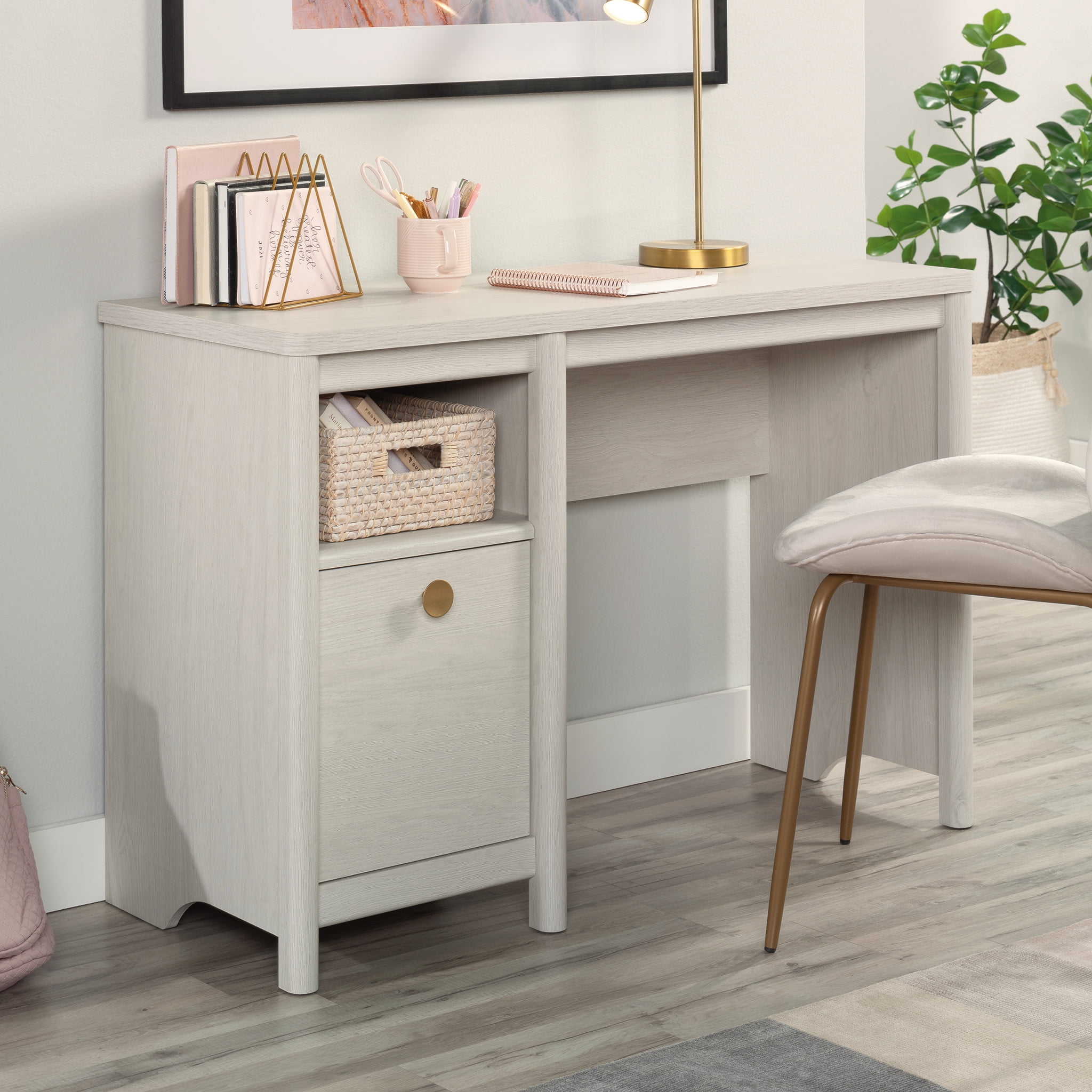 Sauder Dover Edge Home Office Desk, Glacier Oak Finish - Walmart.com