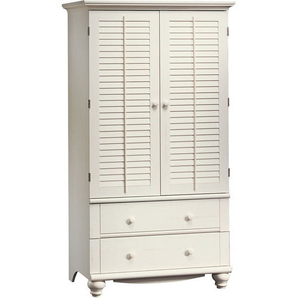 Sauder Harbor View Armoire, Anitiqued White - Walmart.com