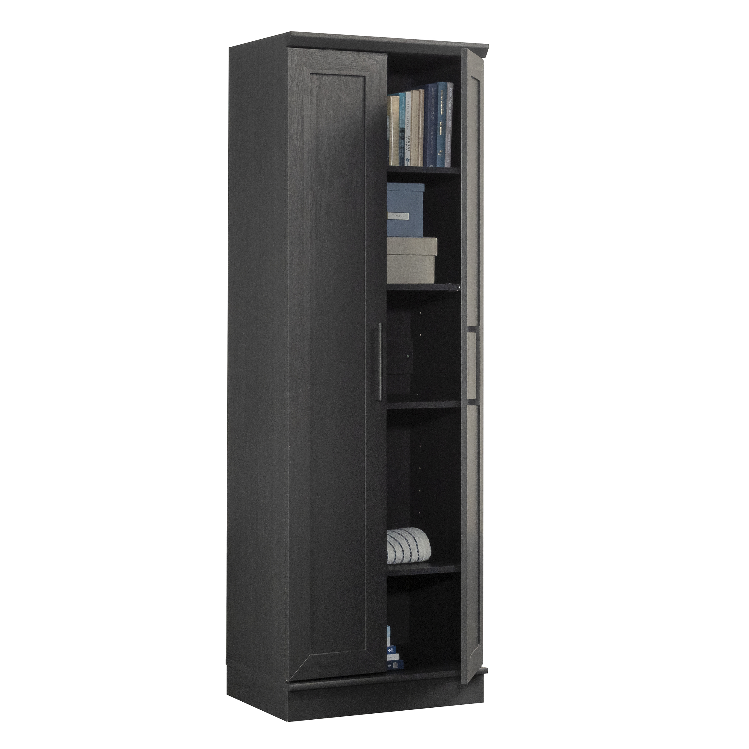 Sauder HomePlus 2-Door Storage Cabinet, Raven Oak Finish - Walmart.com