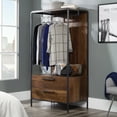Sauder Nova Loft Open Wardrobe with Drawers, Grand Walnut Finish ...