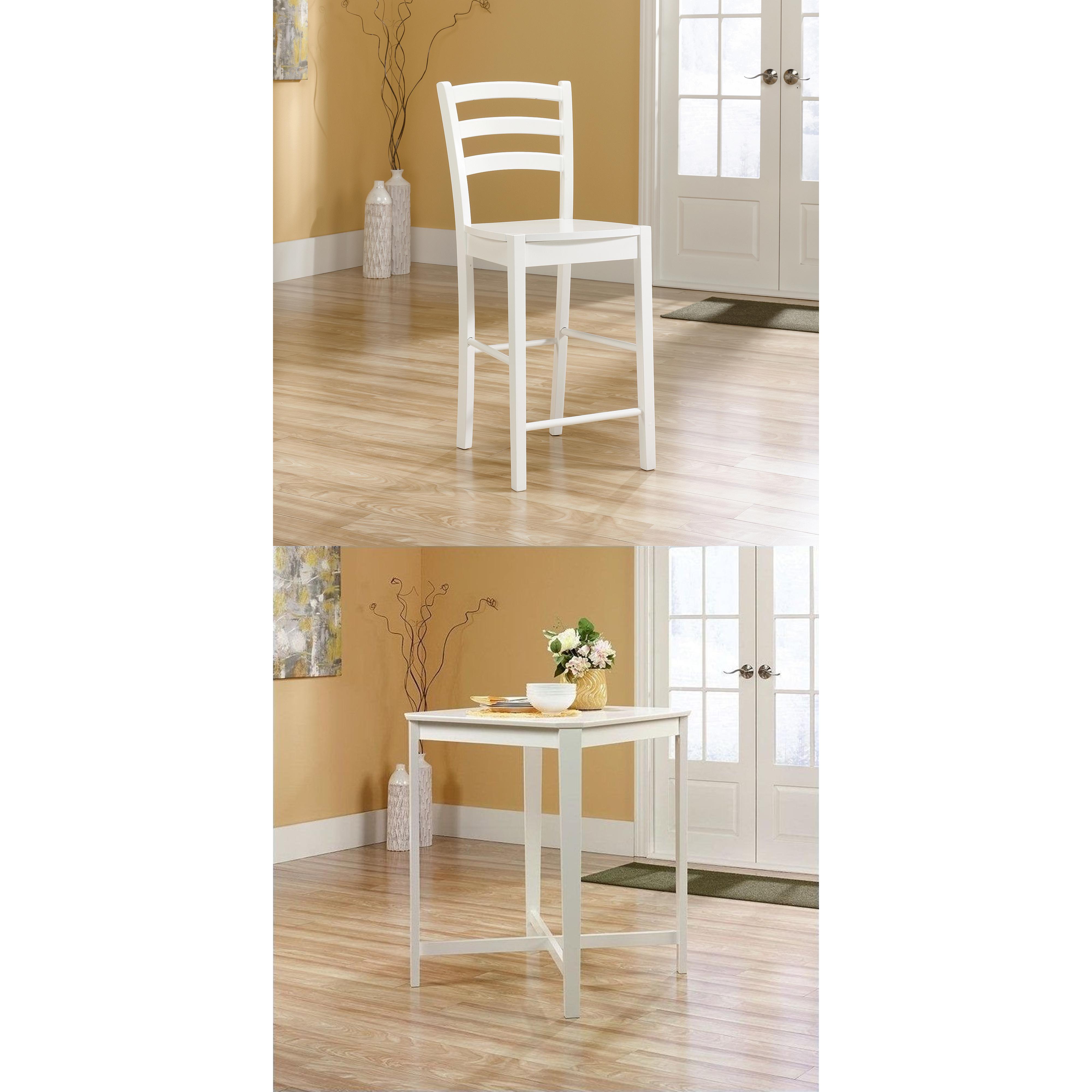 Sauder Original Cottage 3-Piece Counter Height Dining Set, White ...