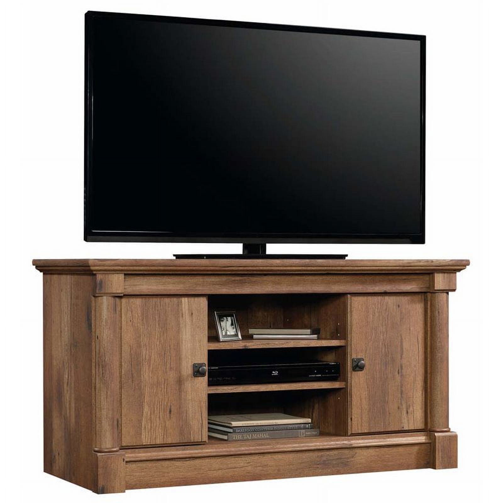 Sauder Palladia Panel TV Stand for TVs up to 50", Vintage Oak Finish ...