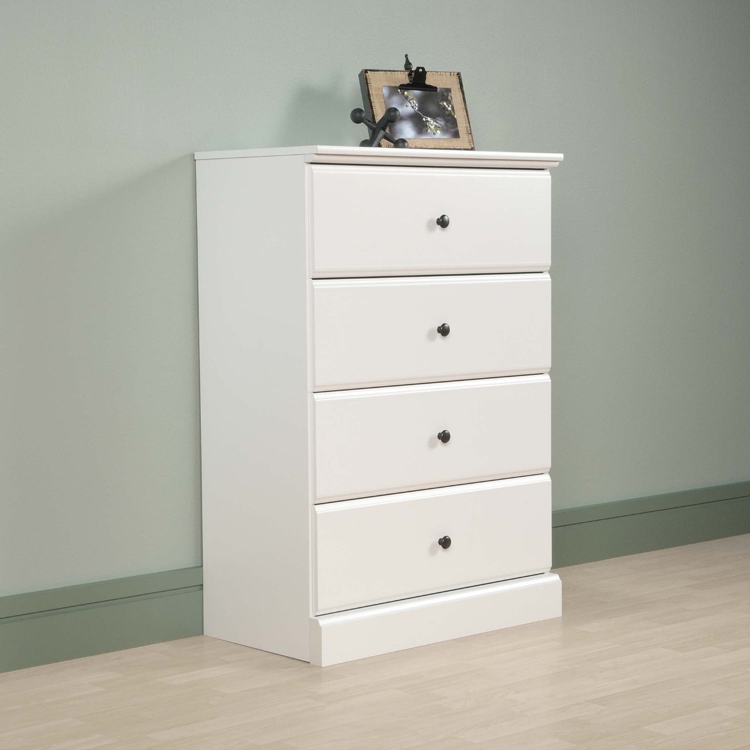 Sauder Parklane Transitional 4-Drawer Chest Soft White Finish - Walmart.com
