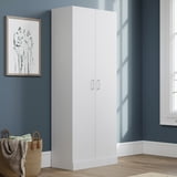 Sauder Select Home Large Doors Tall Storage Cabinet in White Engineered ...