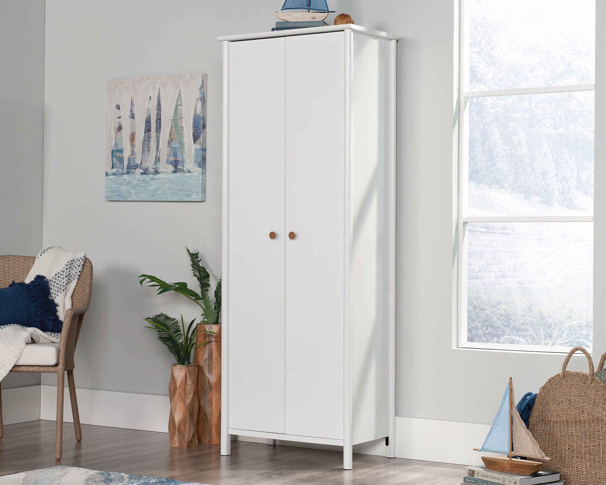 Sauder Select Two-Door Storage Cabinet in White - Walmart.com