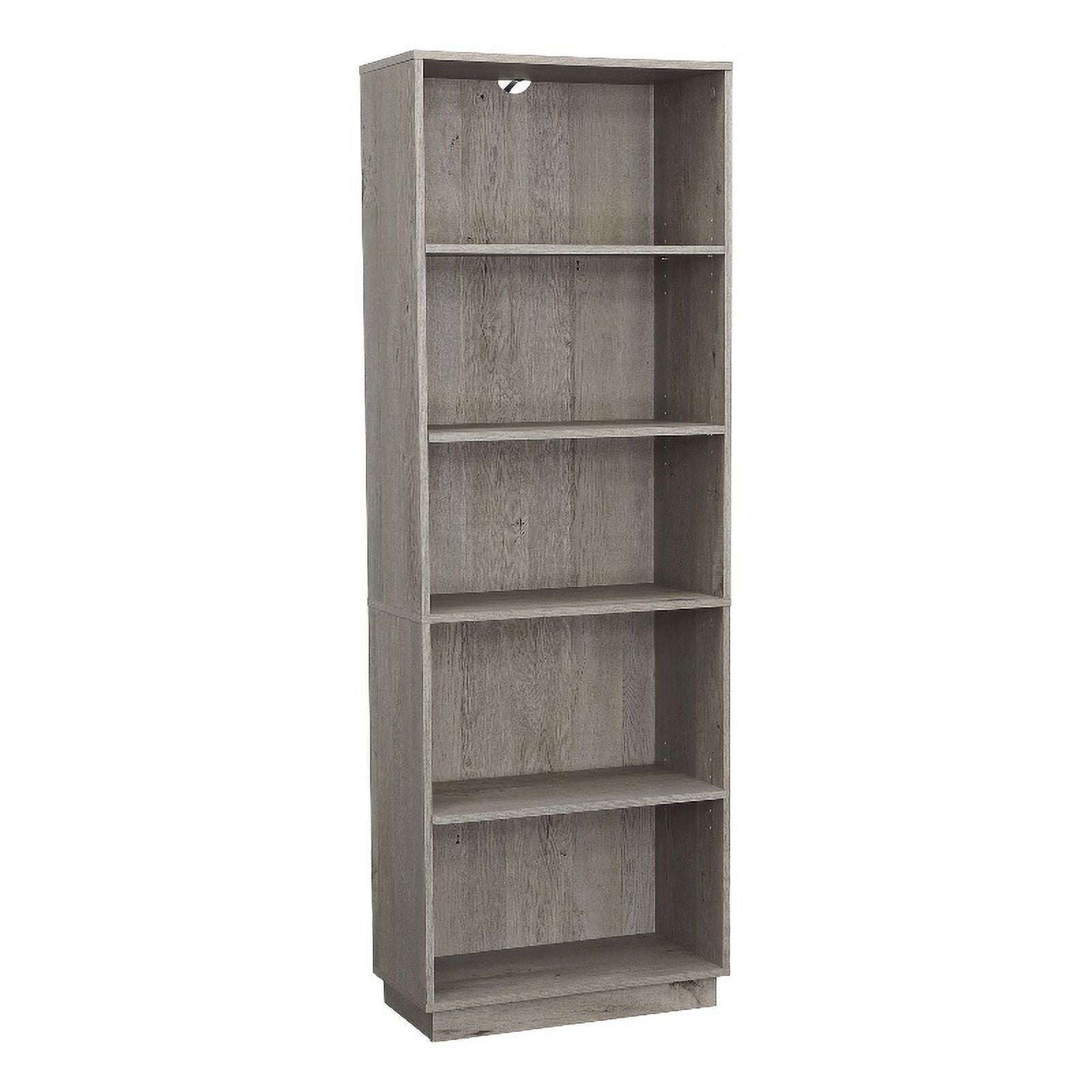 Sauder Sundar Engineered Wood 5-Shelf Bookcase in Mystic Oak Finish ...