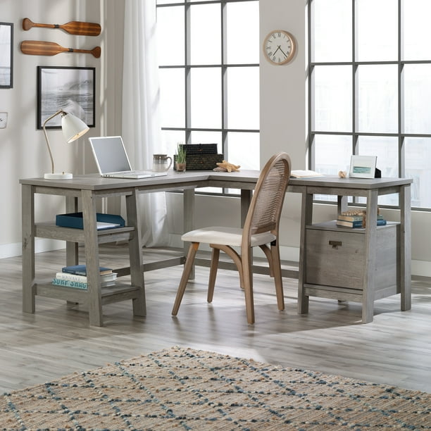 L shaped trestle desk store