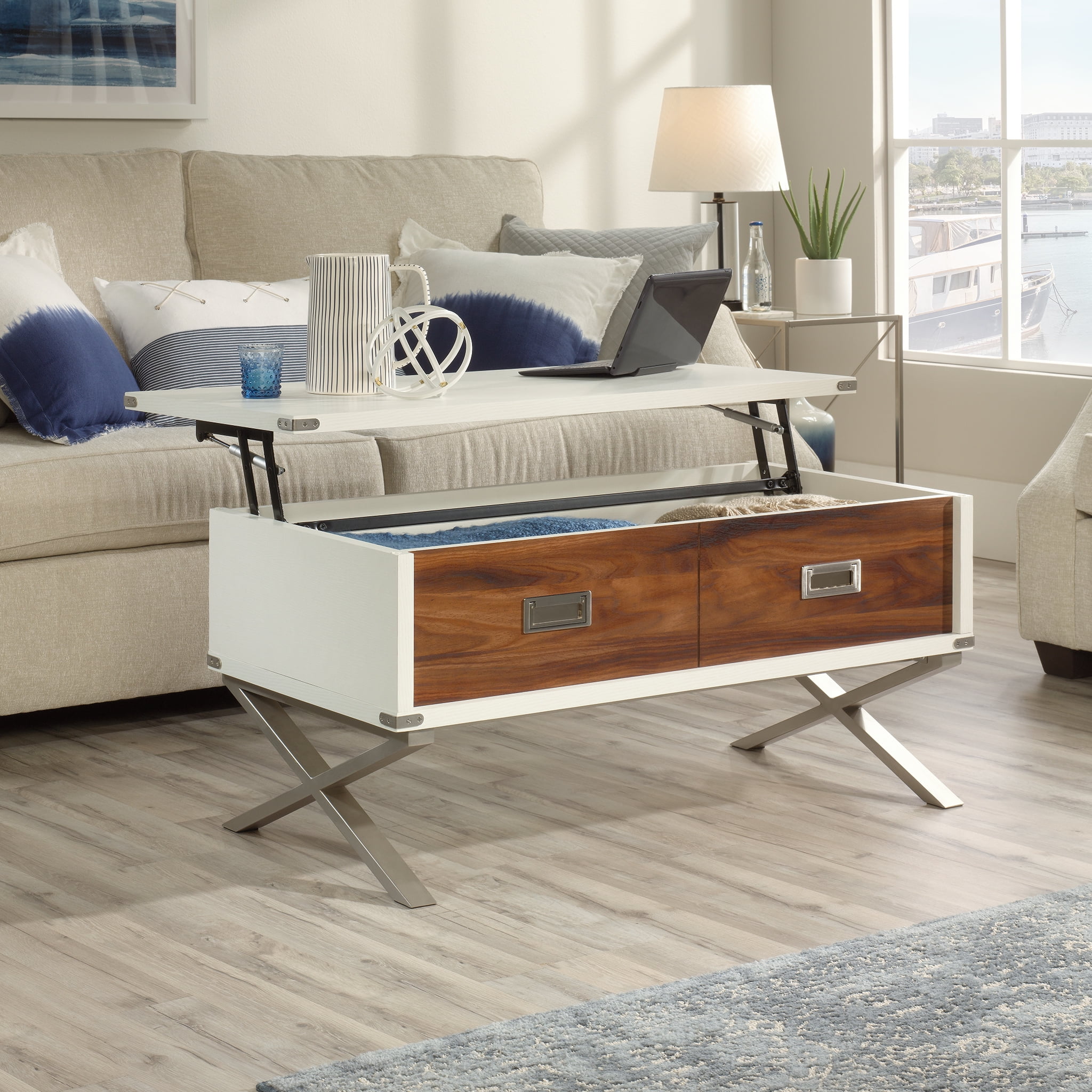 Sauder Vista Key Lift-top Coffee Table, Pearl Oak Finish - Walmart.com