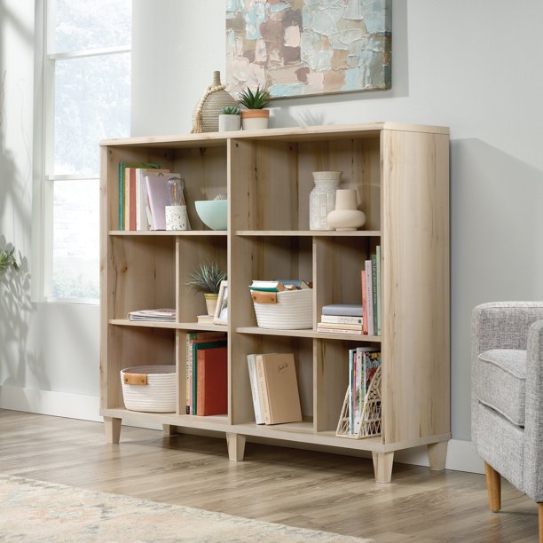 Sauder Willow Place Bookcase with Cubbyhole Storage, Pacific Maple ...