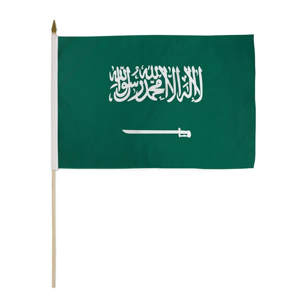 Saudi Arabia 12x18in Stick Flag - Walmart.com