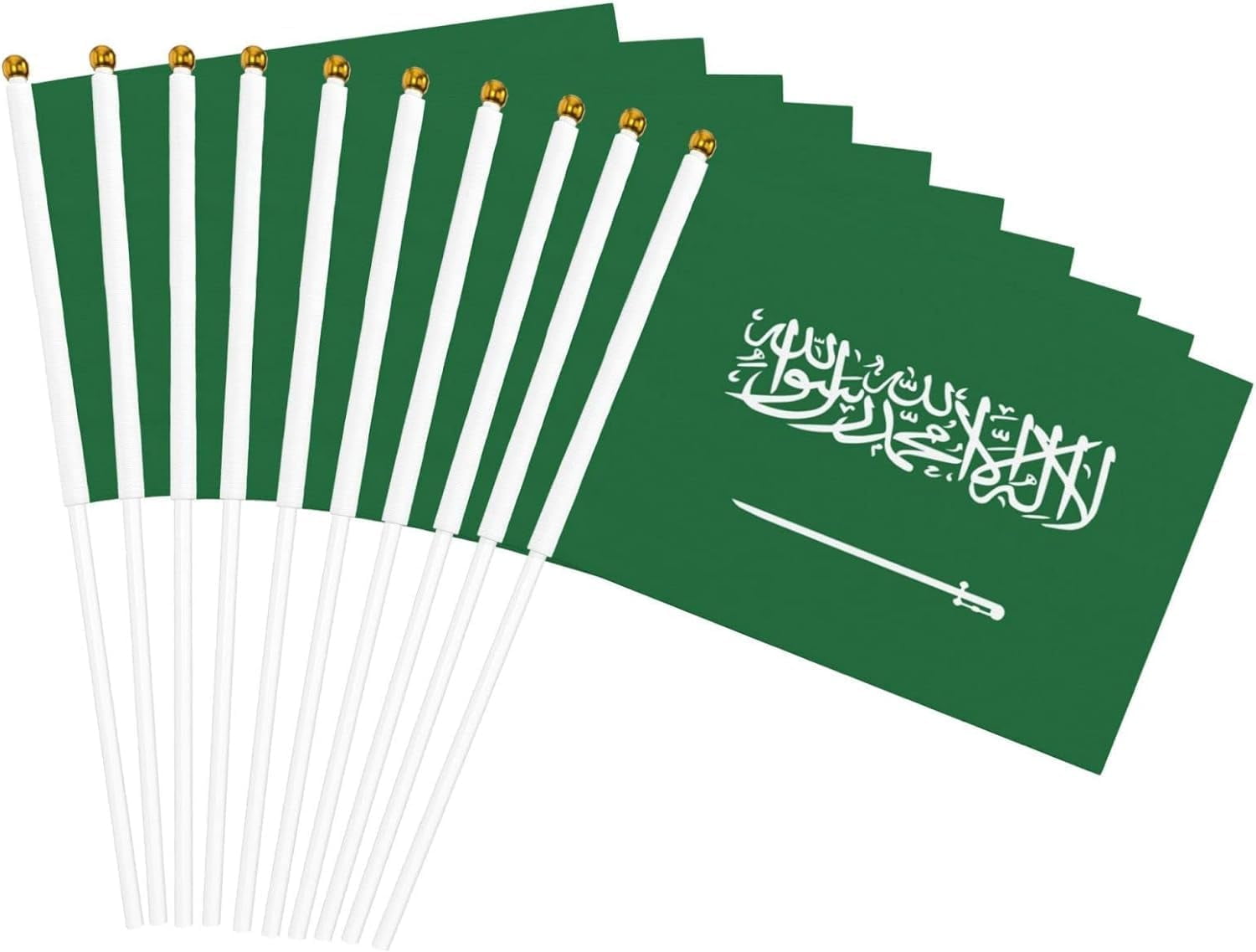 Saudi Arabia Flags 20 Pack, 8.2 * 5.5 Inch Saudi Arabian Handheld Flags ...