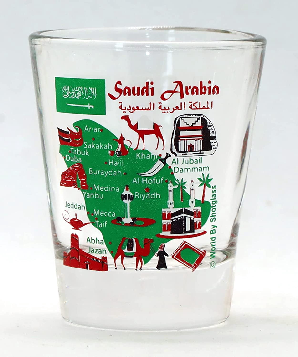 Saudi Arabia Landmarks and Icons Collage Shot Glass - Walmart.com