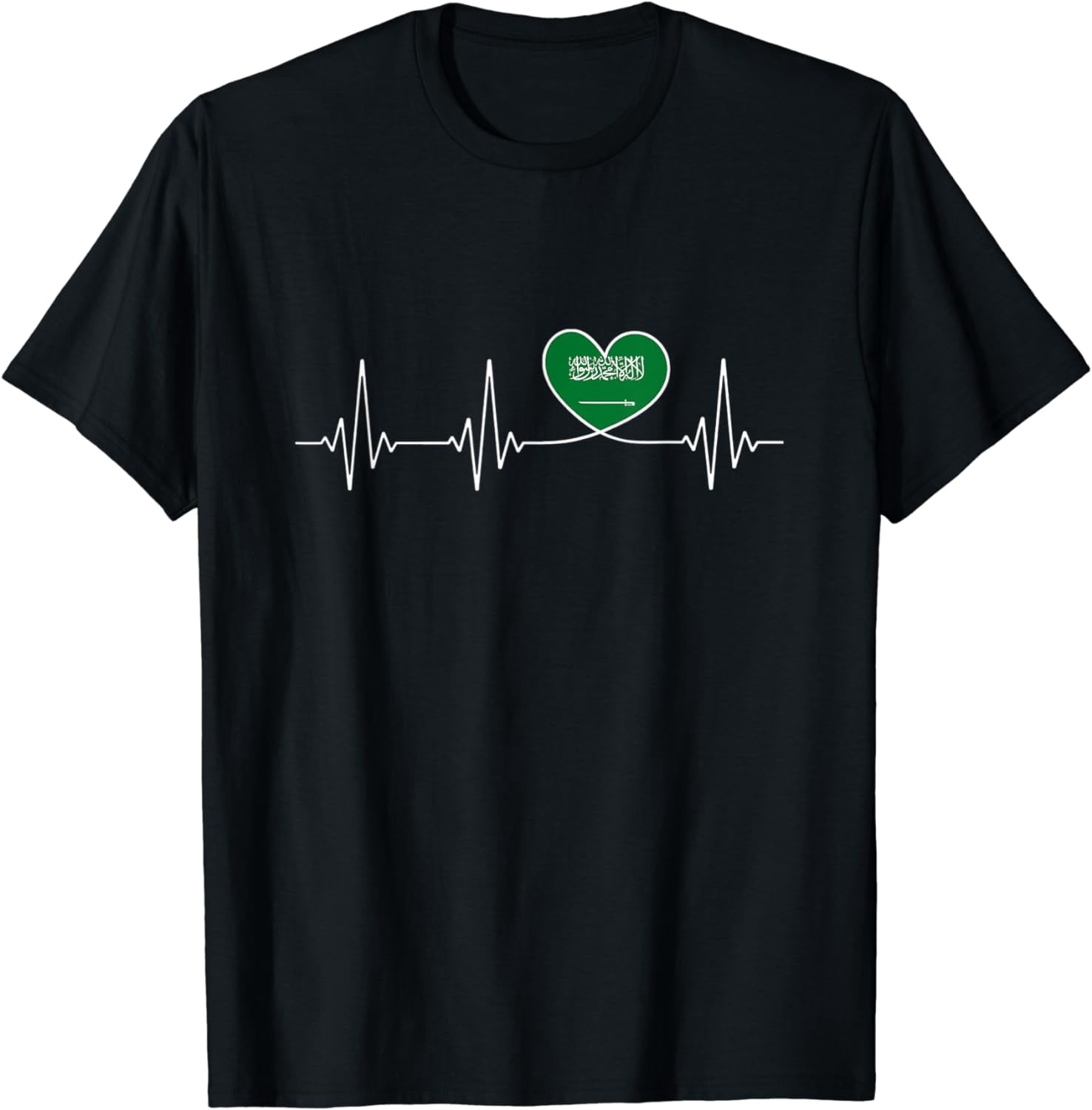 Saudi Arabia Love and Saudi Arabian Flag Heart Saudi Arabia T-Shirt ...