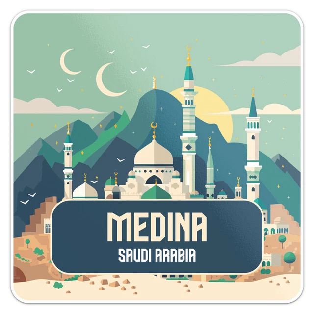 Saudi Arabia Medina City Sticker Phone Decal Water Bottle Stickers Car ...