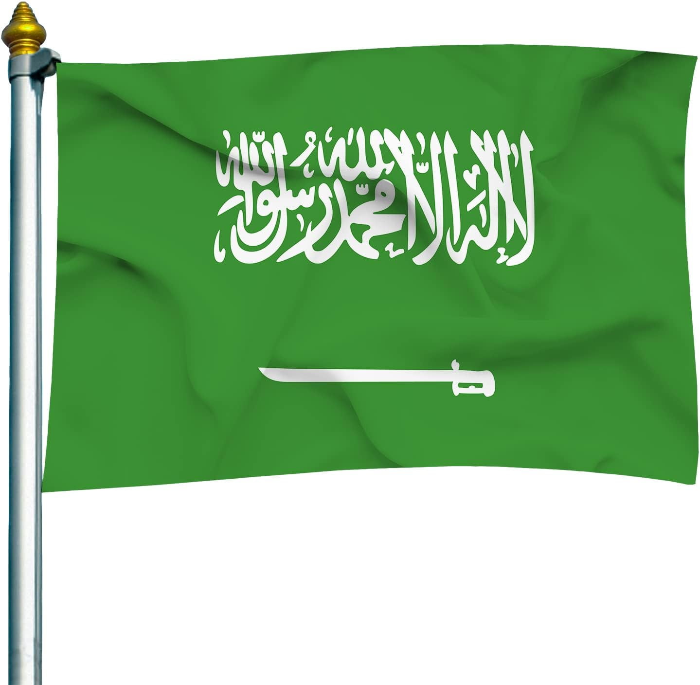 Saudi Arabia National Flag, 3Ply Polyester Heavy Duty Double Sided Anti ...