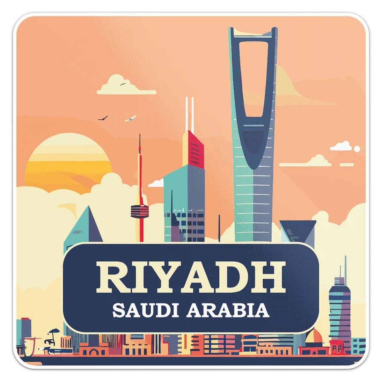 Saudi Arabia Riyadh City Sticker Phone Decal Water Bottle Stickers Car ...