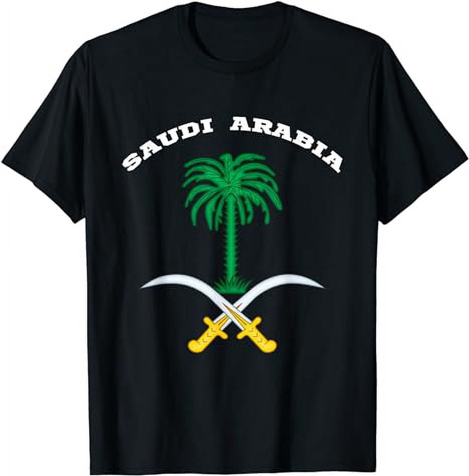 Saudi Arabia T-shirt Coat of arms Tee Flag souvenir Riyadh T-Shirt ...