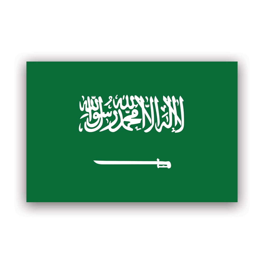 Saudi Arabian Flag Sticker Decal - Self Adhesive Vinyl - Weatherproof ...