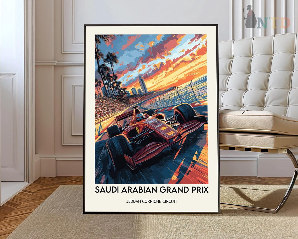 Saudi Arabian Grand Prix Poster, Saudi Arabian Grand Prixsaudi Arabian ...