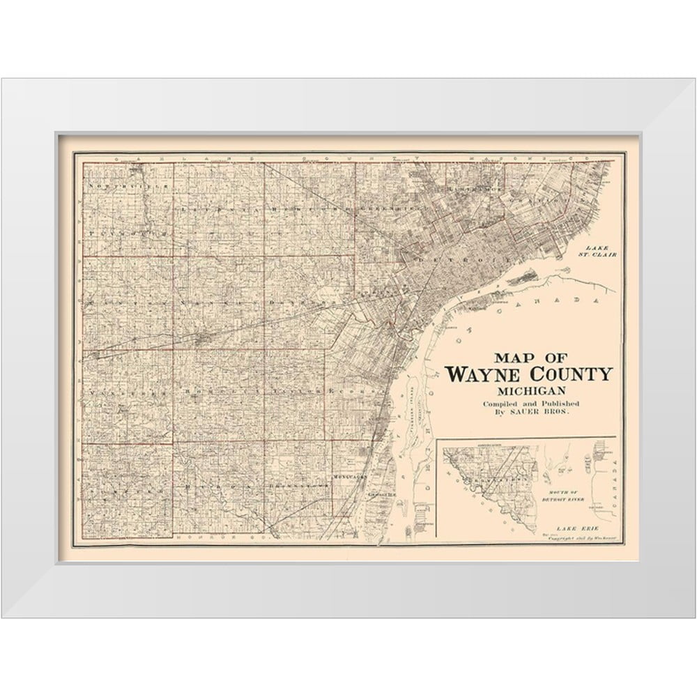 Sauer 24x19 White Modern Wood Framed Museum Art Print Titled - Wayne ...