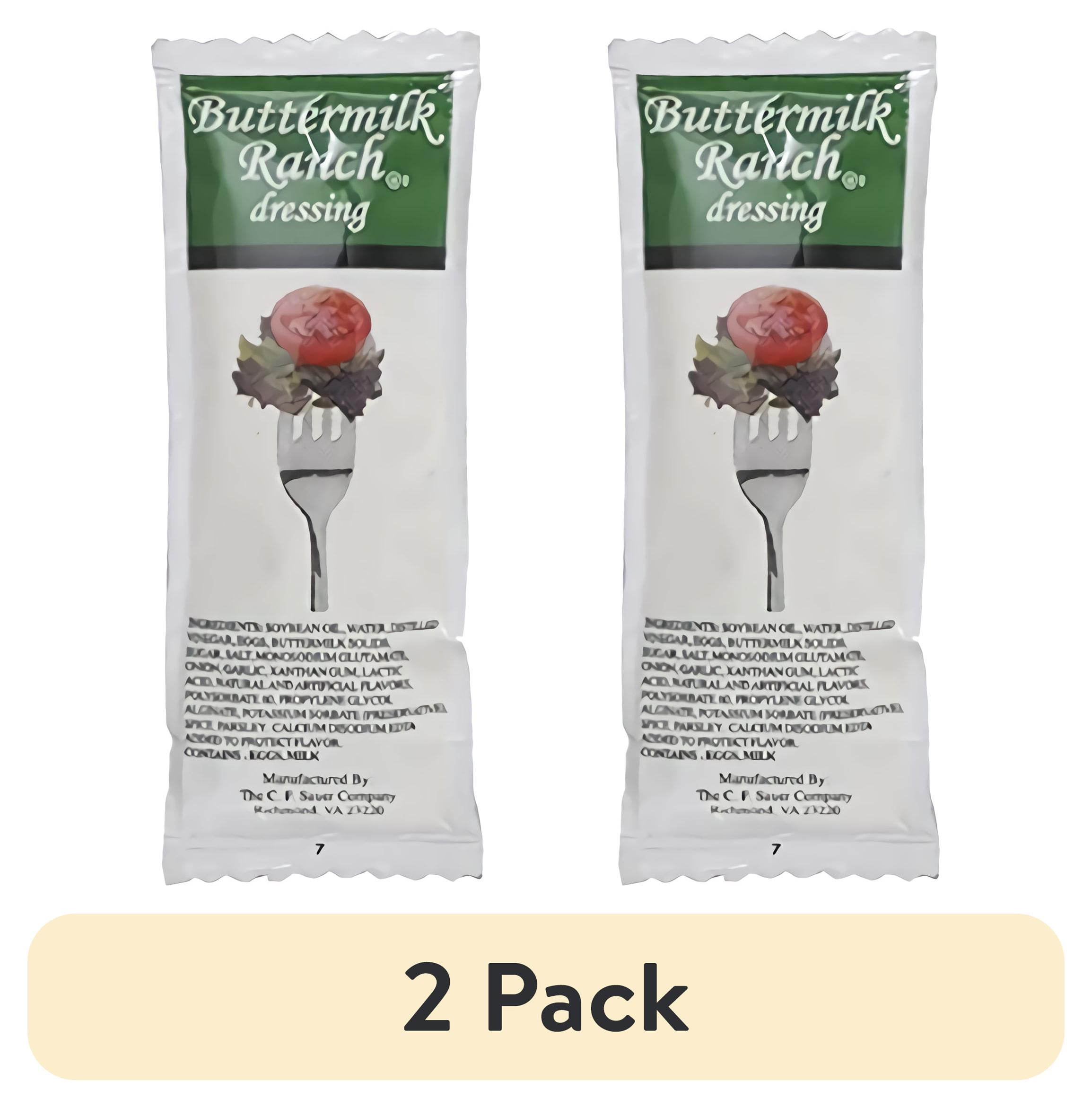 (2 pack) Sauer's Buttermilk Ranch Dressing | 12 Gram Pouches | 200 ...