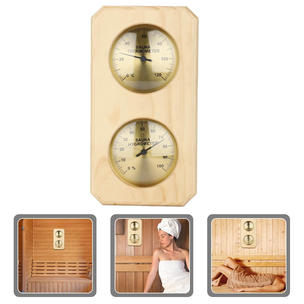 Pawsdot Room Humidity Meter Sauna Hygrothermograph Wood Humidity ...