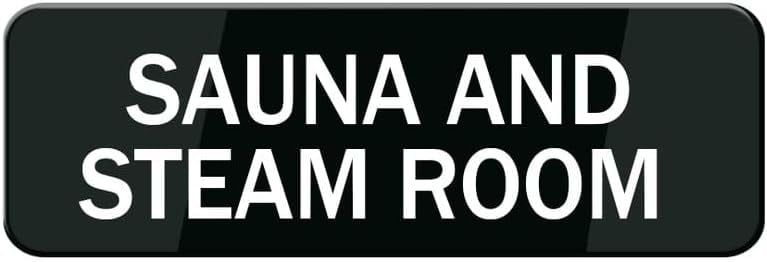 Sauna And Steam Room Sign For Door, Acrylic Plastic, Black And White ...