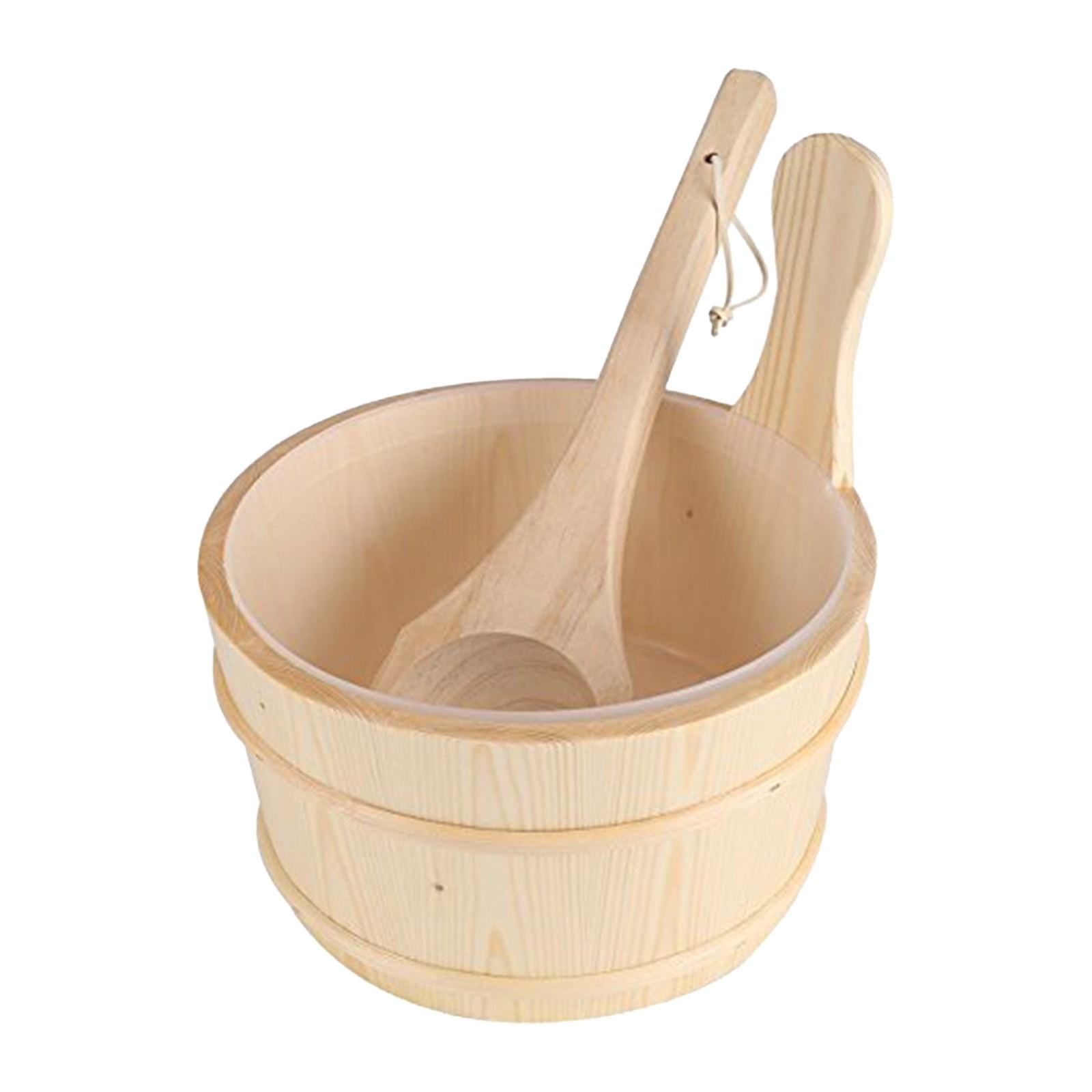 Sauna Bucket And Set 4Liter/1Gallon Wooden Sauna Bucket With Handle ...