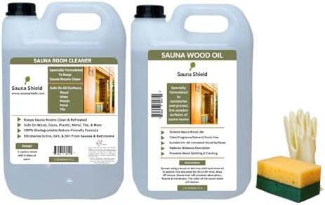 Sauna Care Set | Sauna Wood Oil & Sauna Cleaner with Applicator Sponge ...